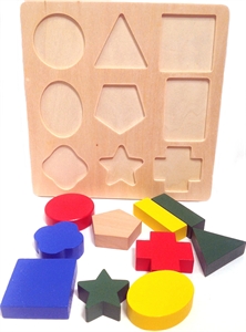 MGT5013 Wood Block Shapes Puzzle