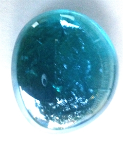 N63 30MM Sea Blue Shiny Glass Gems