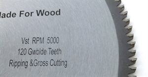 Saw Blade Circular Carbide TCC2120 12" 120T for table chop miter & skilsaw